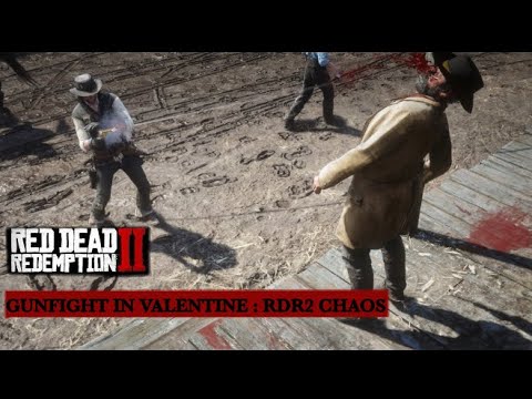 Gunfight in Valentine: RDR2 Chaos - YouTube