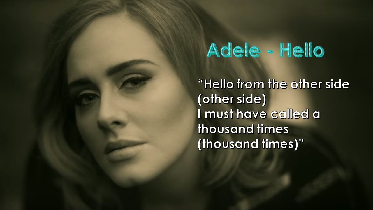 ADELE Hello LYRICS and Cover | Vevo Lyrics|MKMusic444 - YouTube