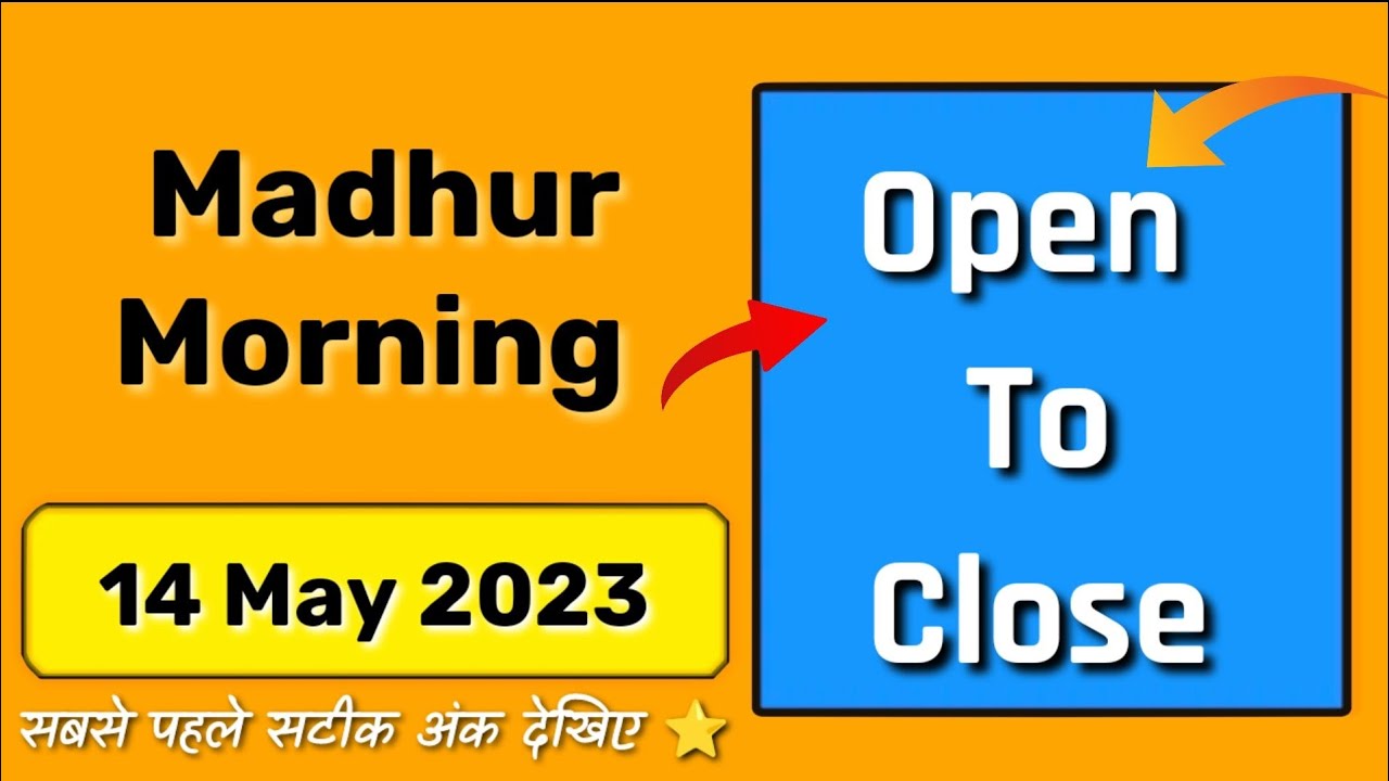 Madhur Morning Today 14/05/2023 100% fix OTC | Madhur Morning Today OTC ...