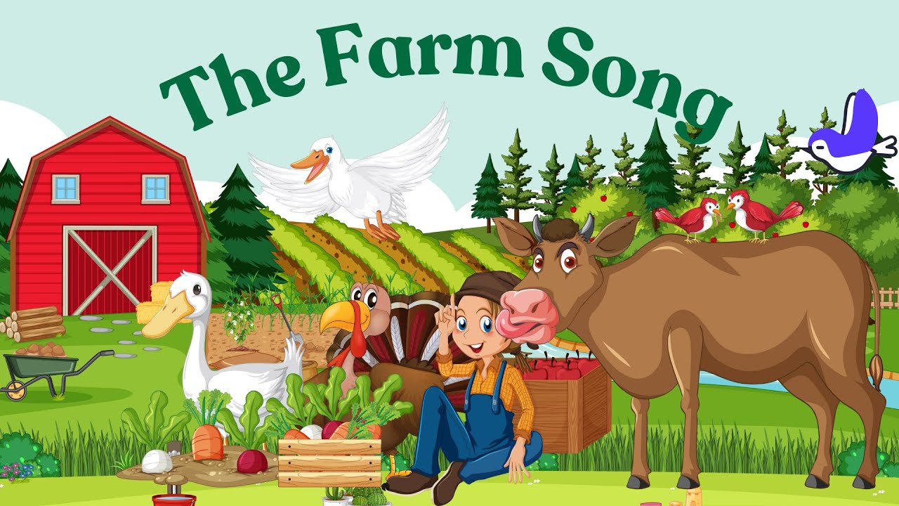 The Farm Song for Toddlers | Learn About Farm Animals with Fun Music ...