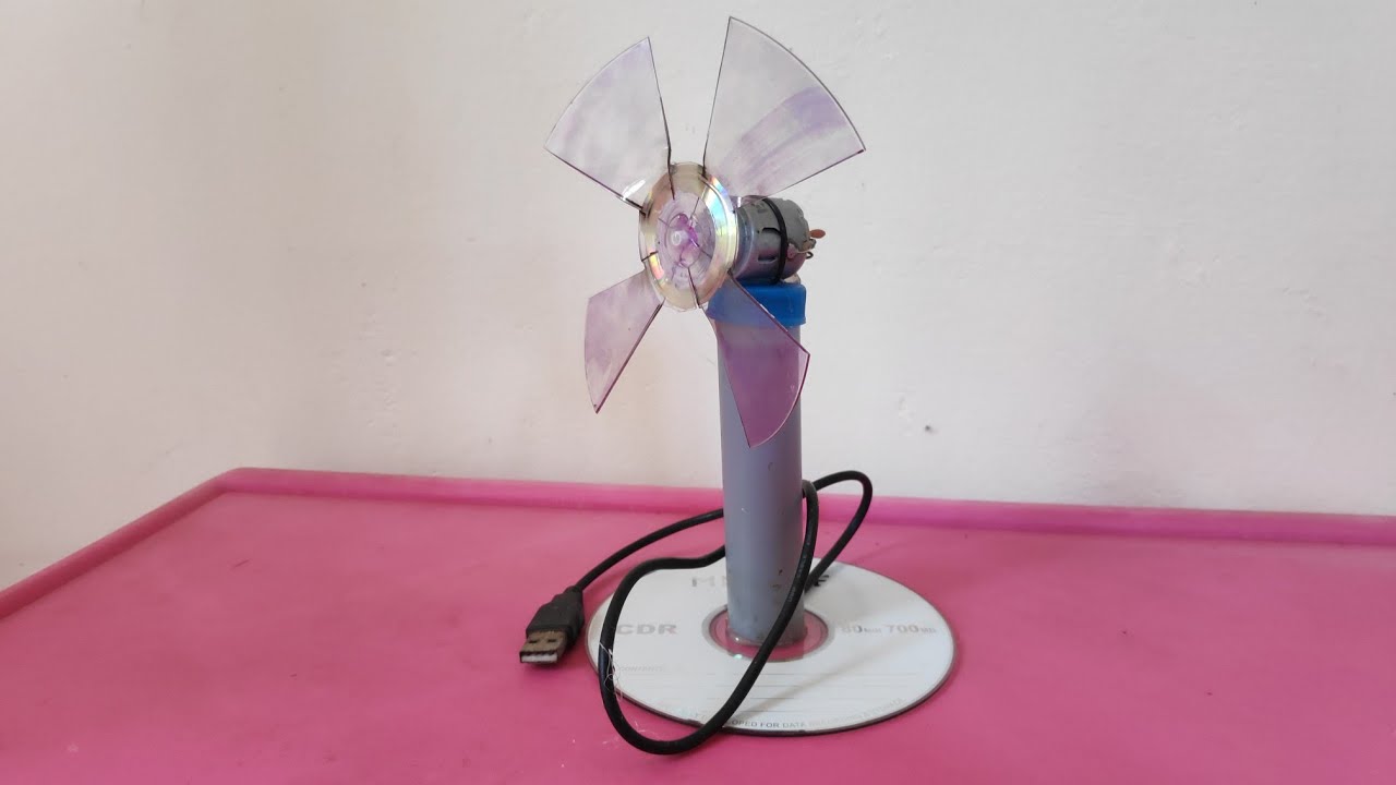 How to Make DYI Mini USB Fan Using Mini DC Motor at Home | simple mini ...