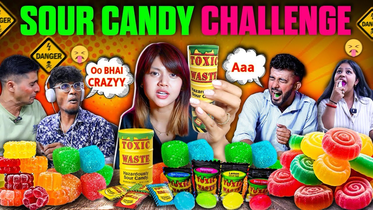 Trying the Most SOUR Candies in the World | Toxic Waste | Warheads Sour ...
