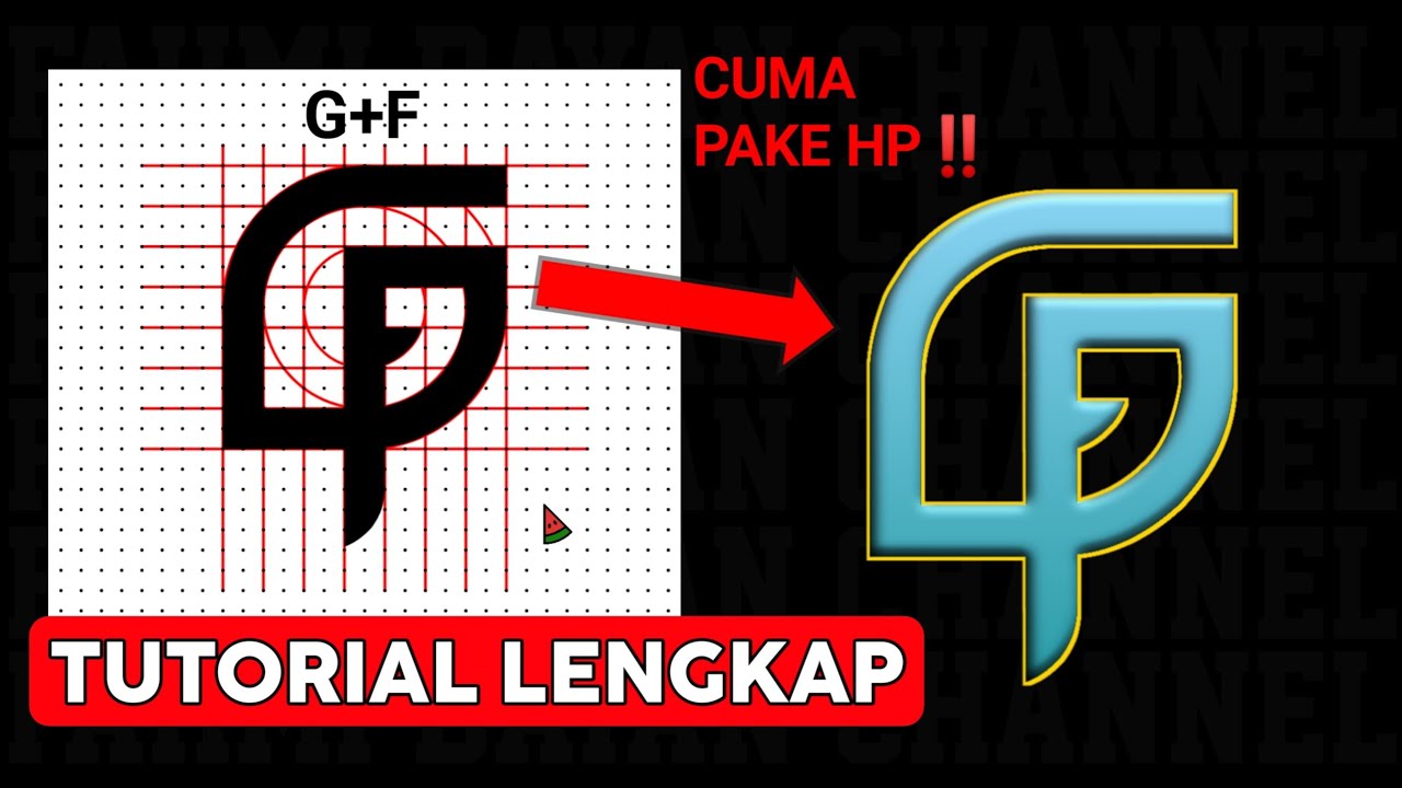 Belajar membuat logo di hp | Logo monogram inisial huruf - YouTube