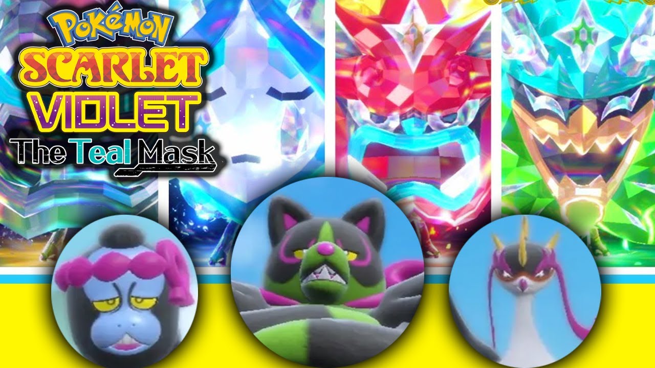 The Teal Mask - All Boss Battles + Cutscenes | Pokemon Scarlet & Violet ...
