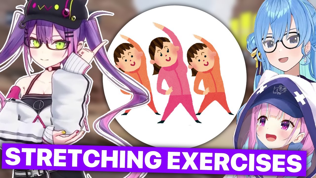 Startend: Stretching Exercises (Aqua, Suisei & Towa / Hololive) [Eng ...