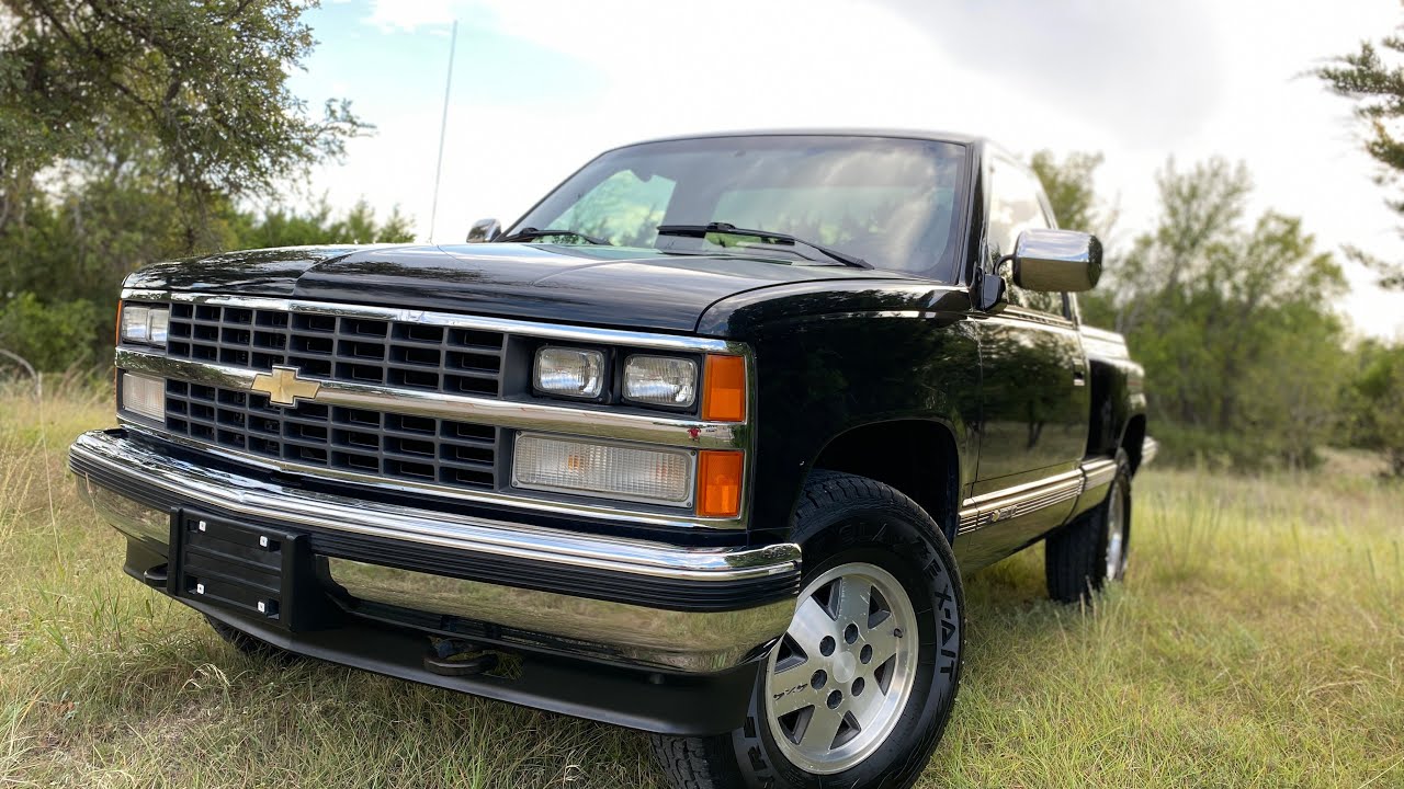 1988 Chevrolet K1500 4x4 OBS, FOR SALE, 62k miles, Black/red interior ...