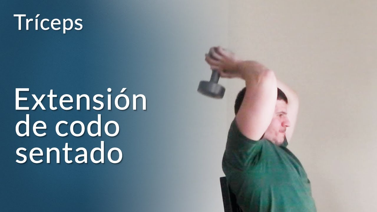 Extensión de codo sentado para tríceps - YouTube