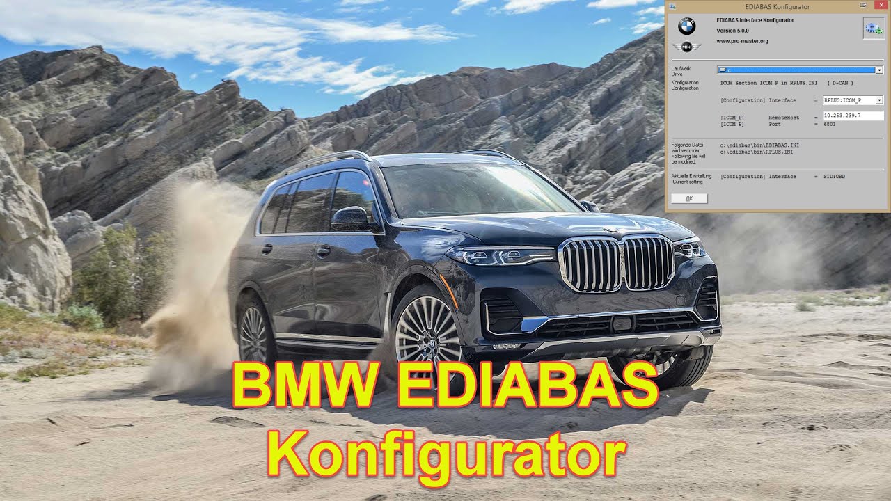 BMW EDIABAS Konfigurator переключение интерфейсов INPA WinKFP NCS ...