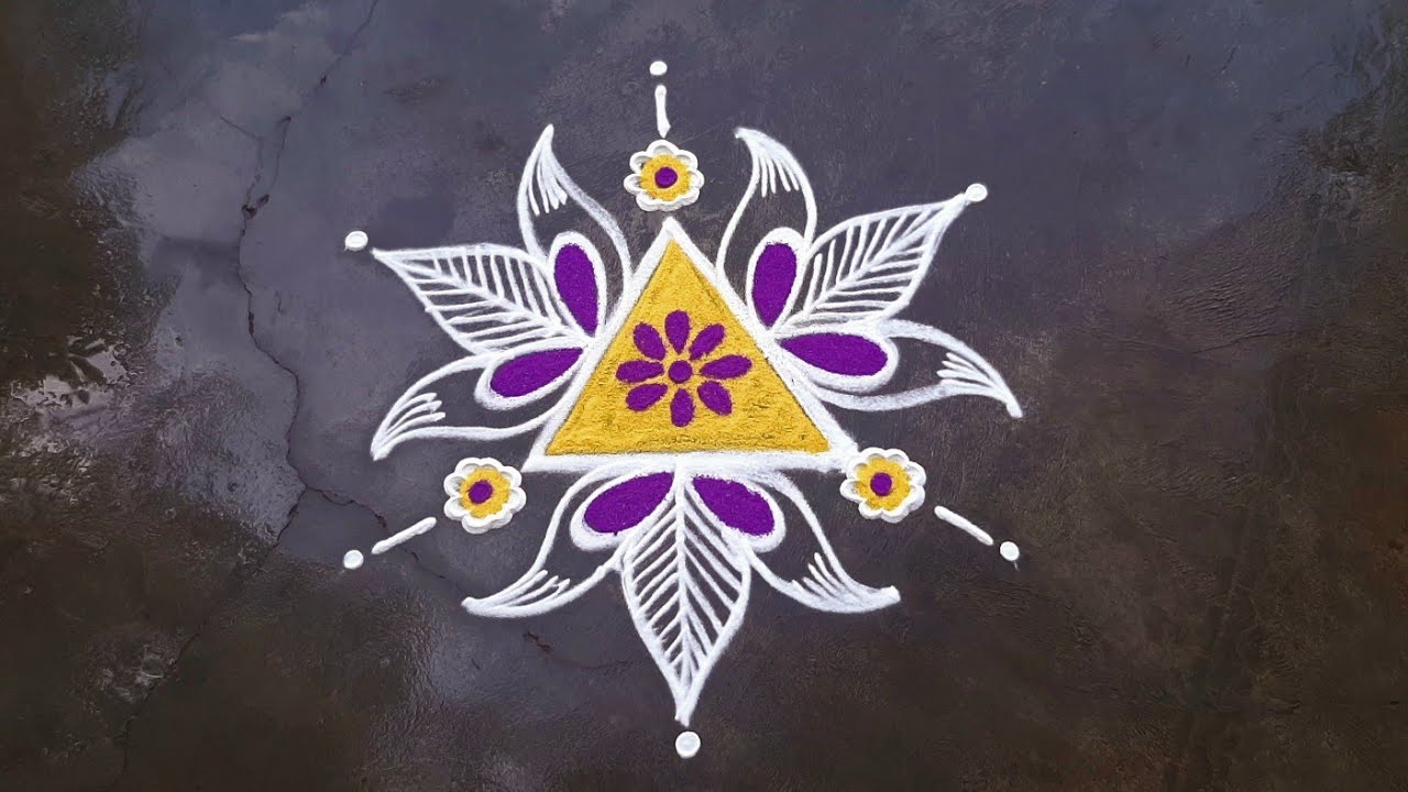 Kutty Kutty kolam (3-2)/Beginners rangoli designs - YouTube