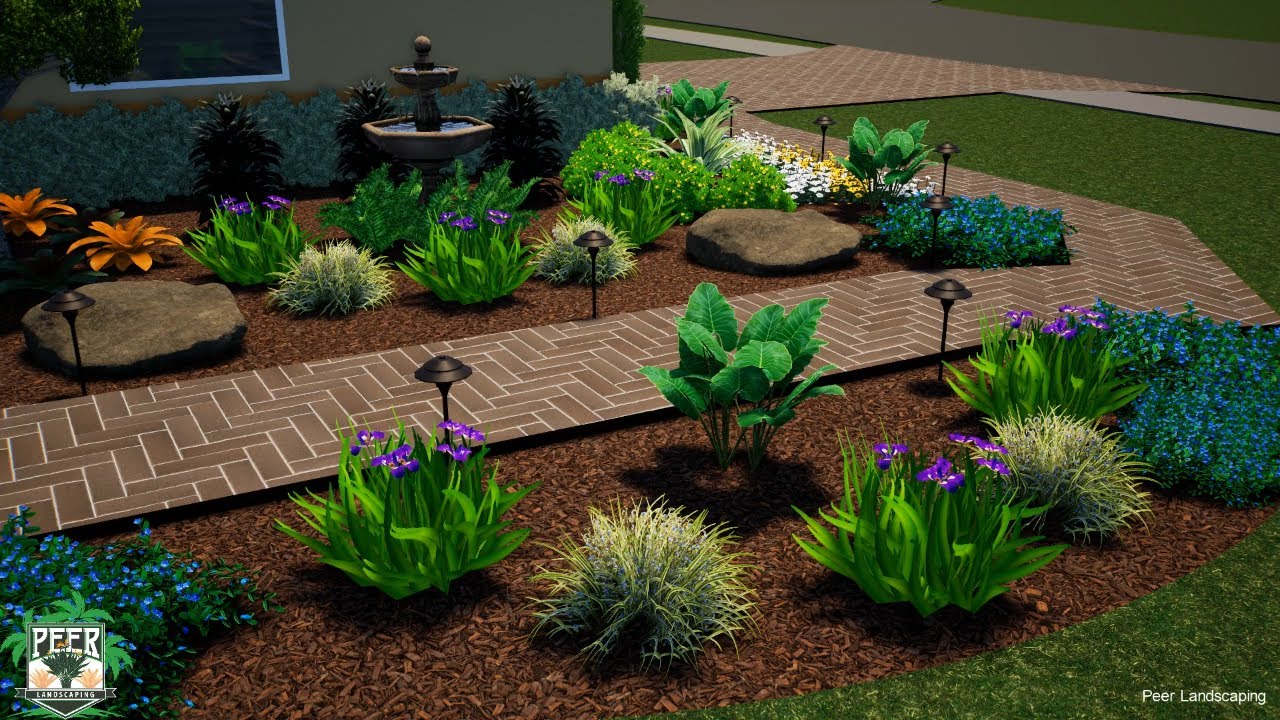 Creating a Bali Style Front Yard - Pelican Preserve - Peer Landscaping ...