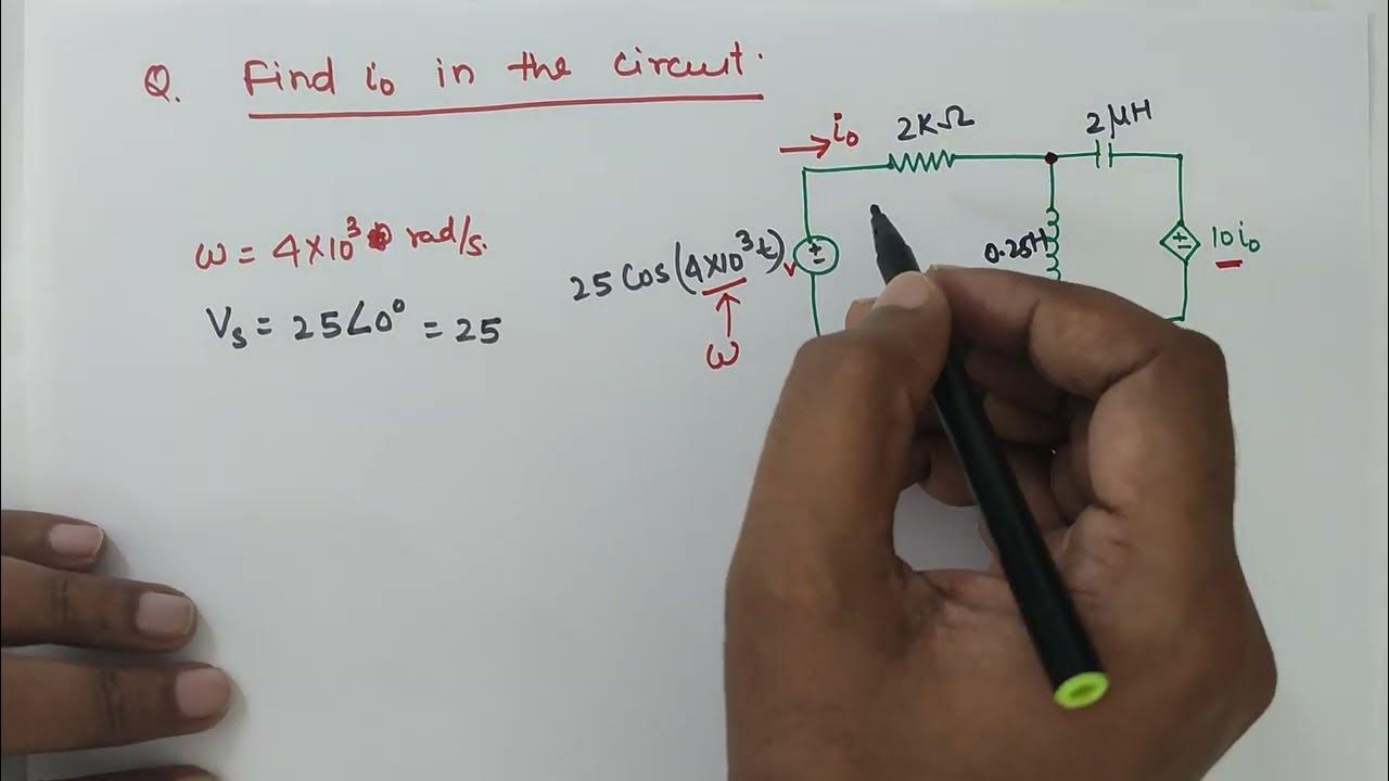 Nodal voltage analysis with dependent source for AC circuits - YouTube