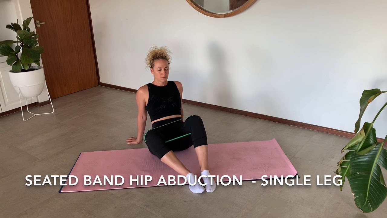 Seated Band Hip Abduction ⁣- Single Leg - YouTube