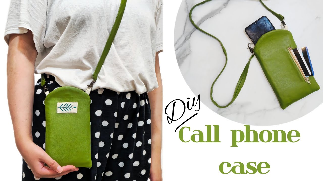 How to Diy call phone case | smart phone shoulder bag》آموزش دوخت کیف ...