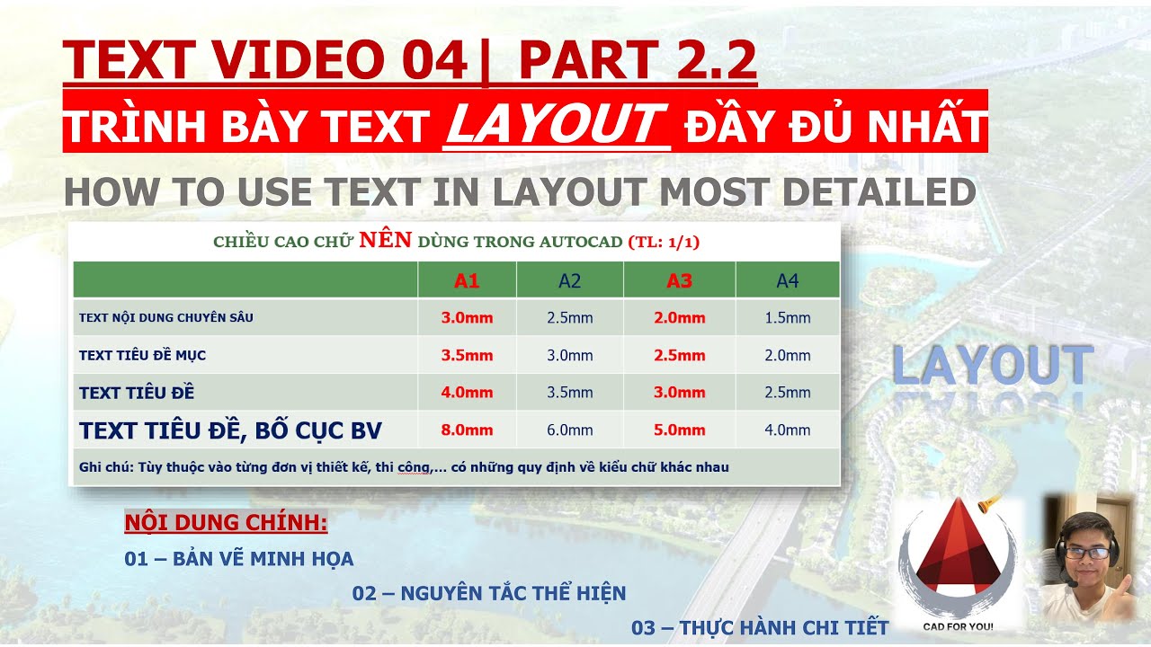TEXT VIDEO 4.3 | TRÌNH BÀY TEXT TRONG LAYOUT ĐẦY ĐỦ NHẤT | HỌC AUTOCAD ...