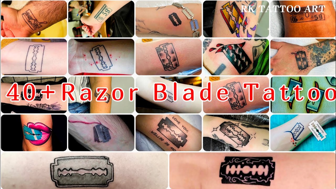 40+ Razor Blades 🪒Tattoo Designs || 40+ Blade Tattoo Ideas💡#tatto # ...