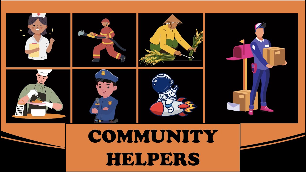 Community Helpers Names and Pictures for Kids | Toddler Learning Videos ...