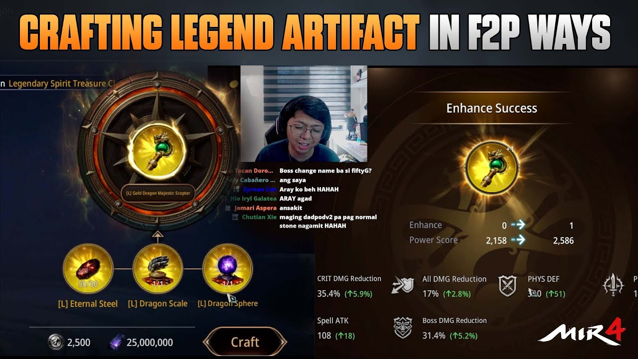 CRAFTED LEGEND ARTIFACT F2P - MIR4 - YouTube