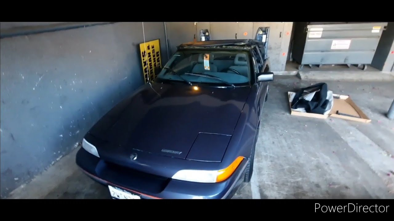 1991 mercury capri convertible top replacement XR2 - YouTube