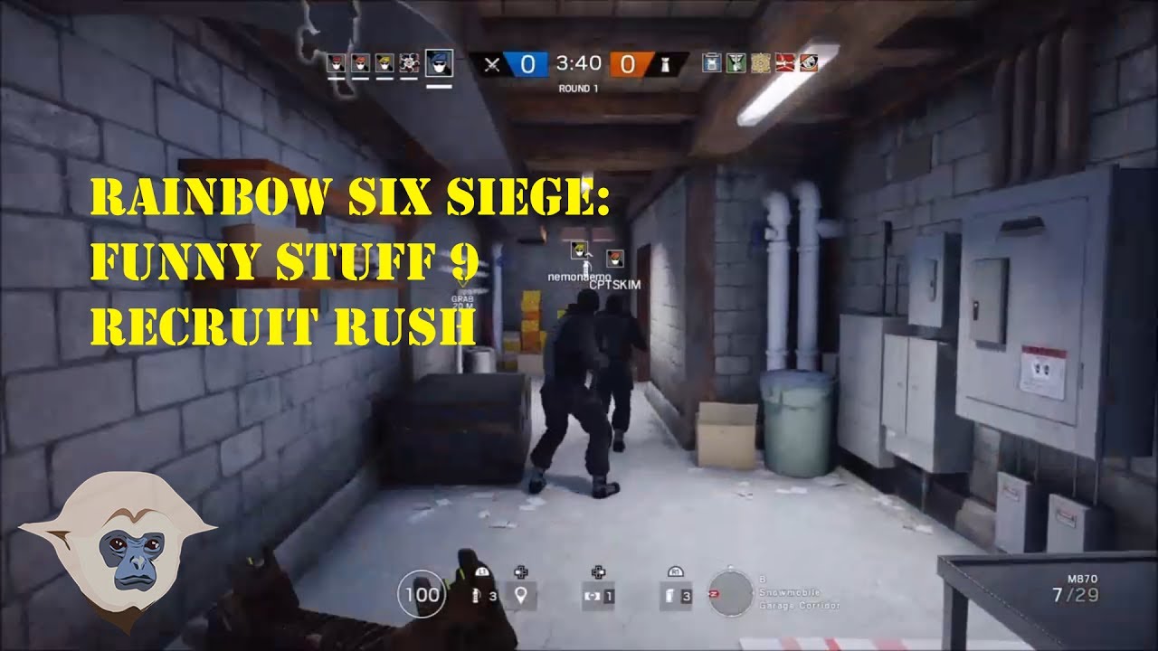 Rainbow Six Siege Funny Stuff 9: Recruit Rush - YouTube