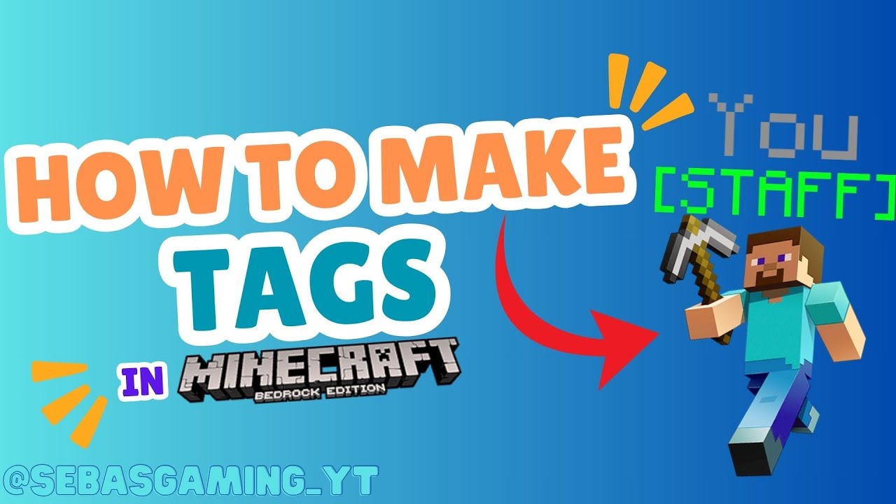 How to make a tag in Minecraft Bedrock! (2024) - YouTube