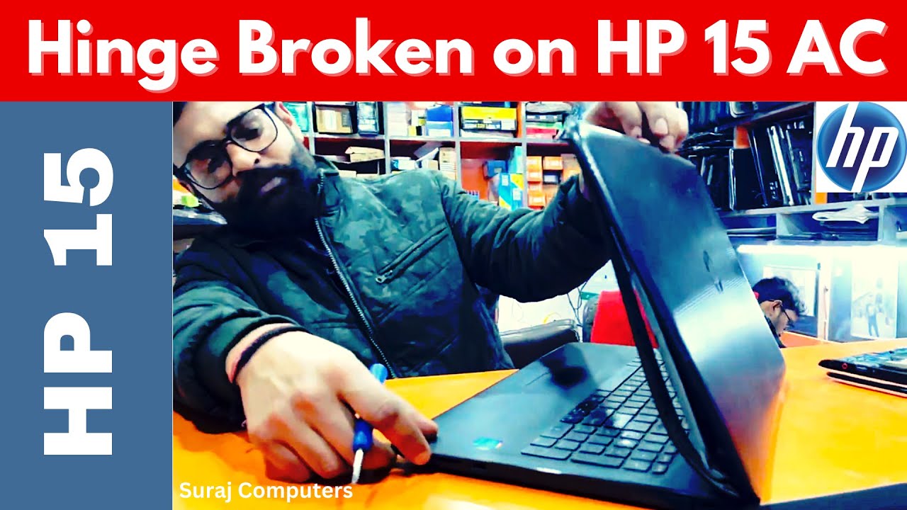 Remove and Replace the Display Panel Hinges for HP Pavilion 15 AC ...