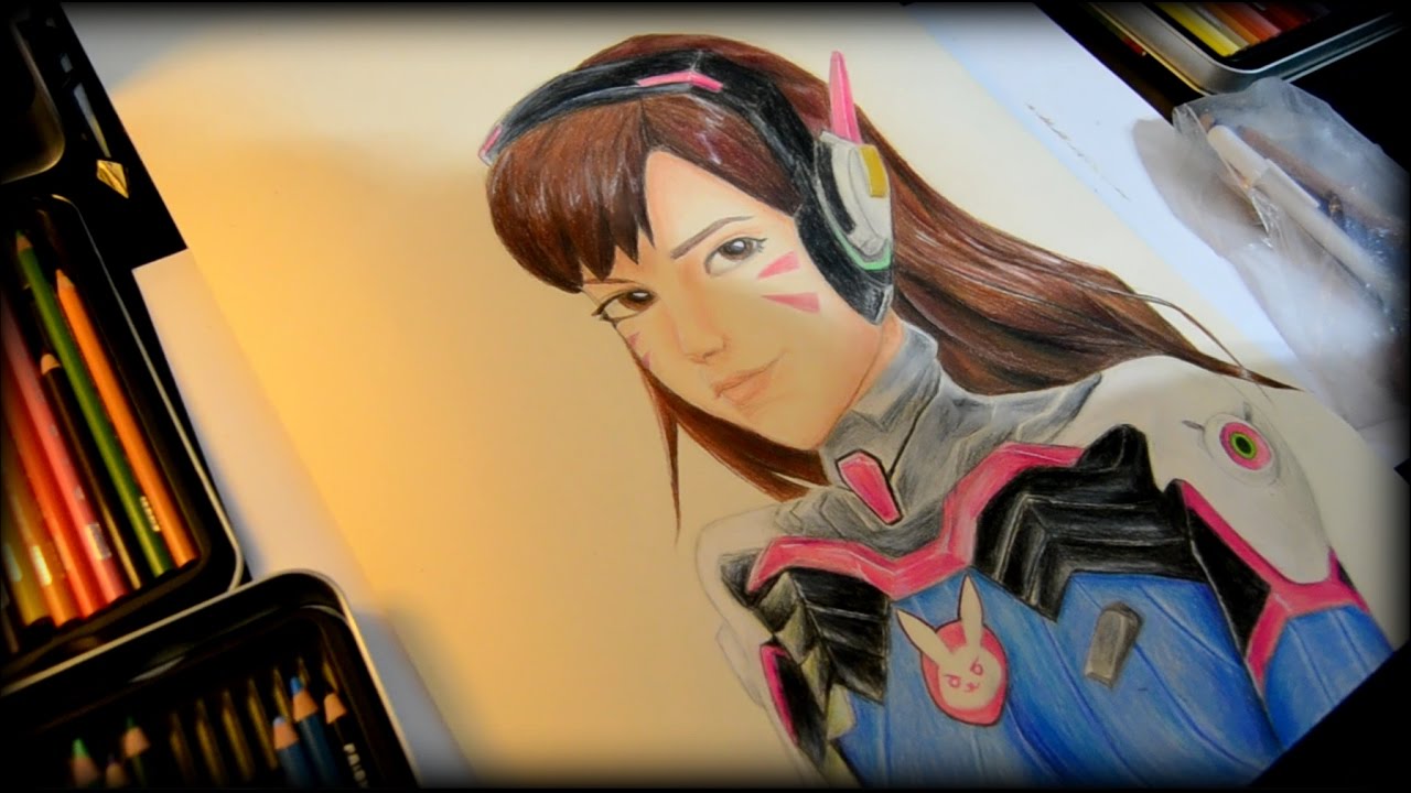D.Va - Overwatch (Drawing) - YouTube