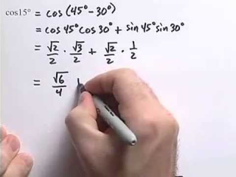 How to use subtraction formula with (cos15°) Trigonometry - YouTube