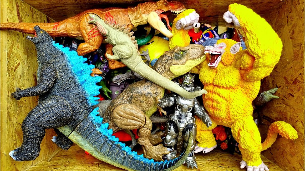 Monster Battle Godzilla x Kong vs T-Rex Mosasaurus Dragon Oozaru ...
