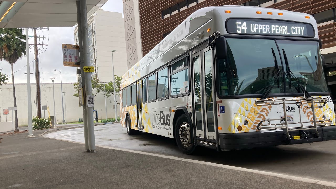 Honolulu TheBus Route 54 Upper Pearl City, Bus 4005 (Part 2) - YouTube