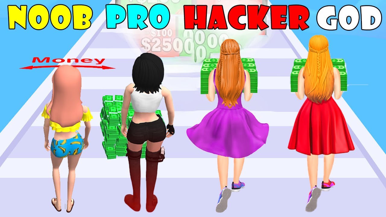 NOOB vs PRO vs HACKER vs GOD - Money Rich Run 💗💕💔 - YouTube