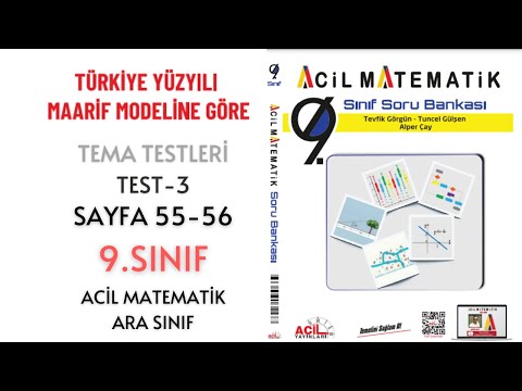 9.Sınıf Soru Bankası 1.TEMA Testleri 3.Test (Sayfa 55-56)