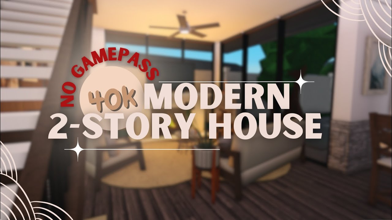 Bloxburg: 40k Modern Aesthetic Detailed 2-Story House Affordable Comfy ...