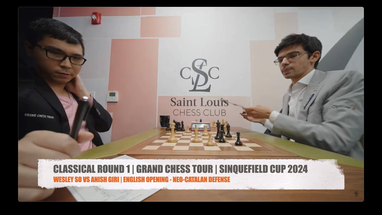 Sinqfield Cup Round 1 | Wesley So vs Anish Giri | English Opening - Neo ...