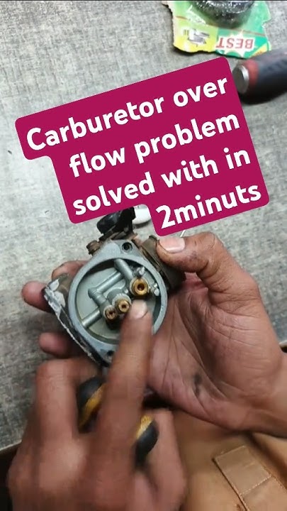 bike carburetor overfllow problem solved With in 2 minuts - YouTube