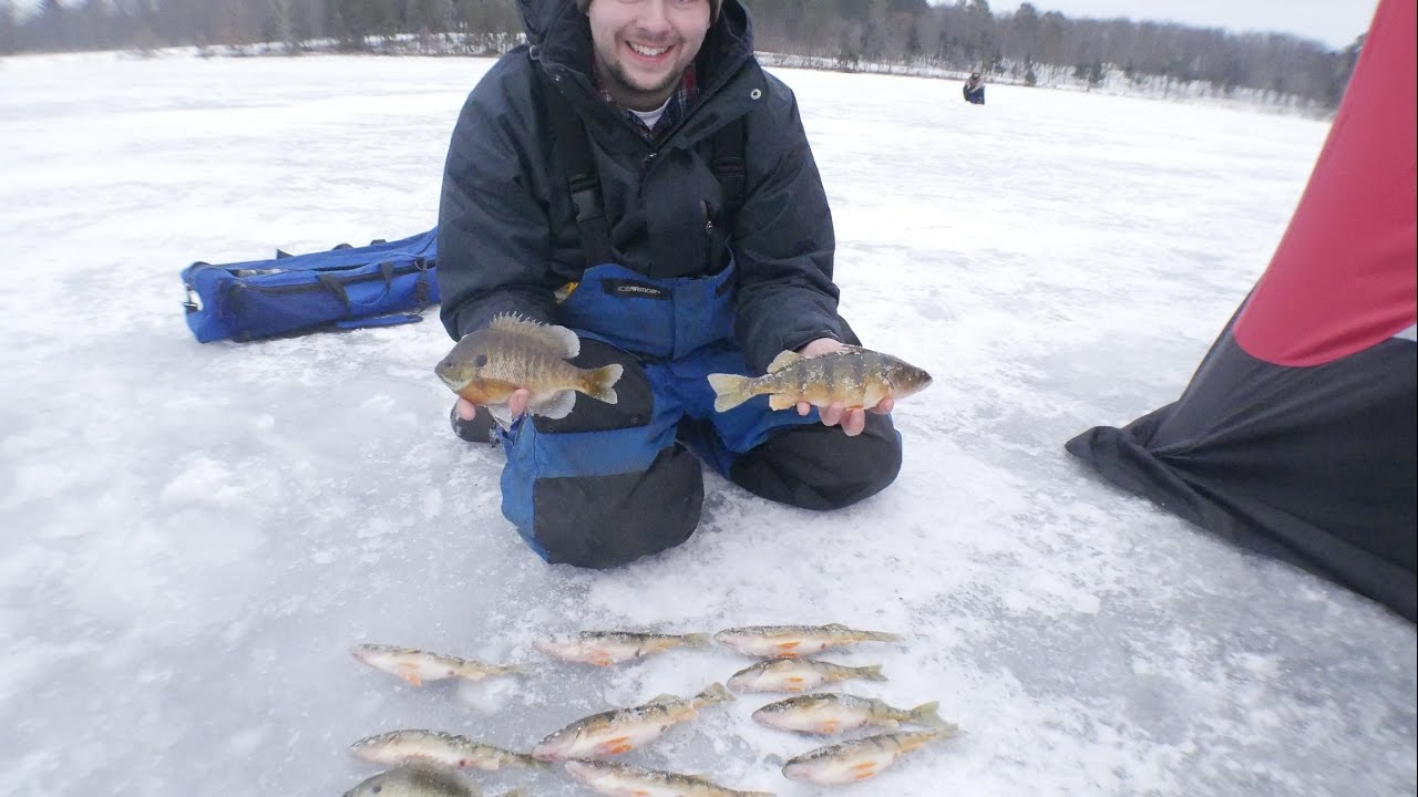 First Fish of the New Year! Wisconsin Panfish! - YouTube