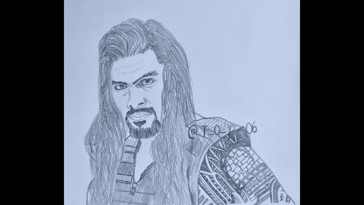 WWE Roman Reigns drawing | How to draw Roman Reigns #romanreigns #art # ...