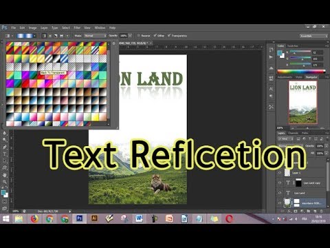 Text reflection Photoshop Tutorial - YouTube