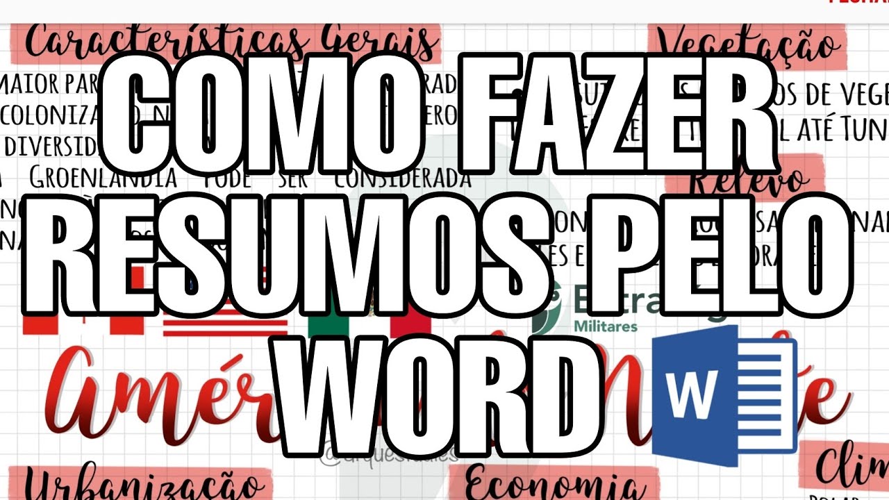 Como Fazer Resumos Usando Word Sem Dificuldades - YouTube