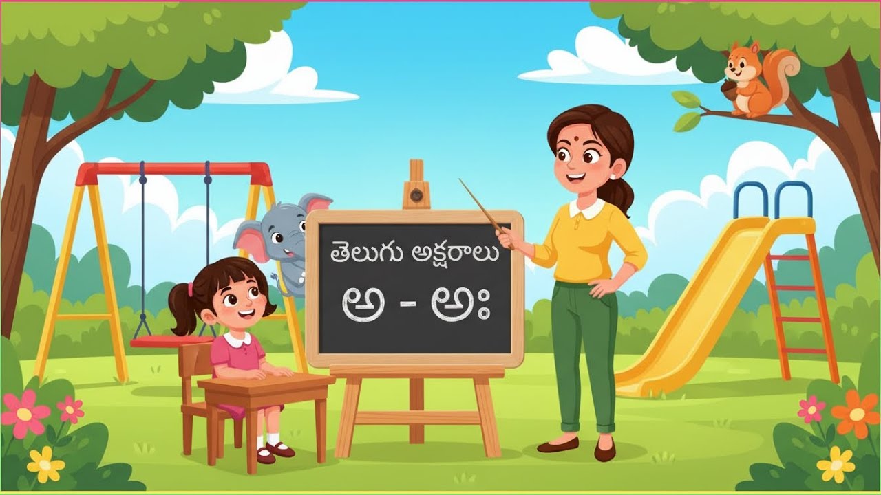 Telugu Aksharallu | Telugu Alphabets | Achullu (vowels) with English ...