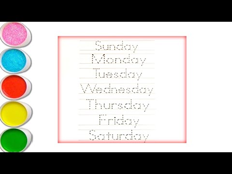 Learn weekdays and colorsname|weakdays and colorsname for kids and ...