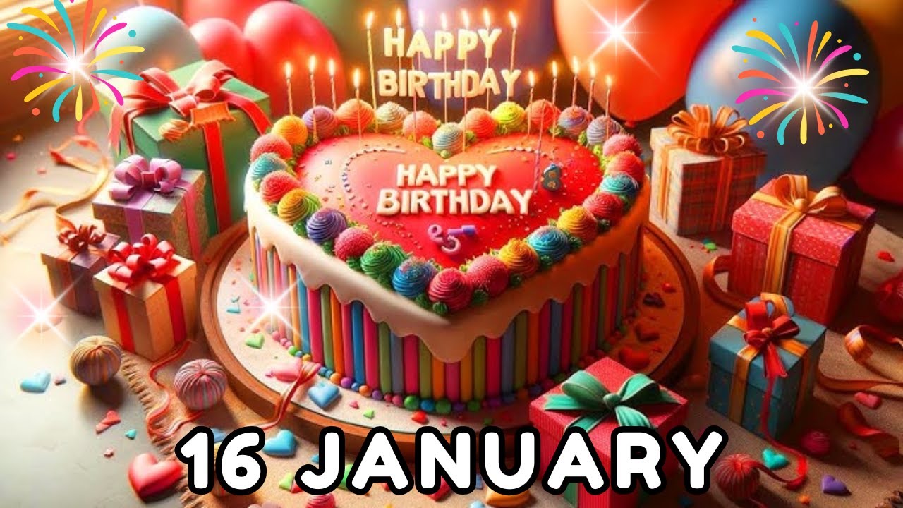 Happy Birthday, Today, 16 January, Birthday Song, Birthday wishes, hbd ...