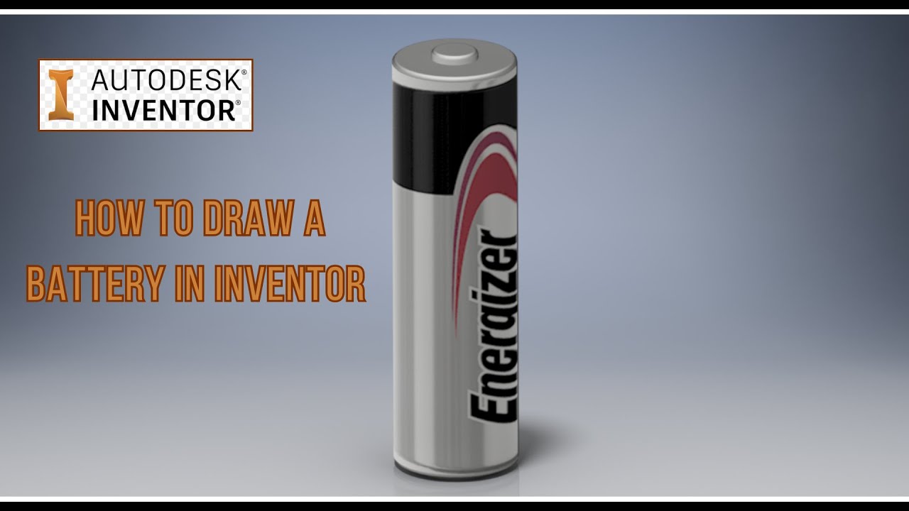 How to Draw a 3D Battery in Autodesk Inventor | Step-by-Step Tutorial ...