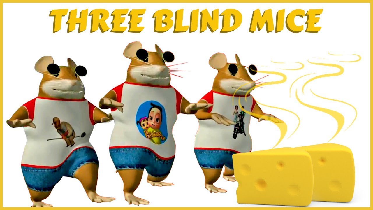 Three Blind Mice | Kindergarten Nursery Rhymes in 3D | 3 Blind Mice ...