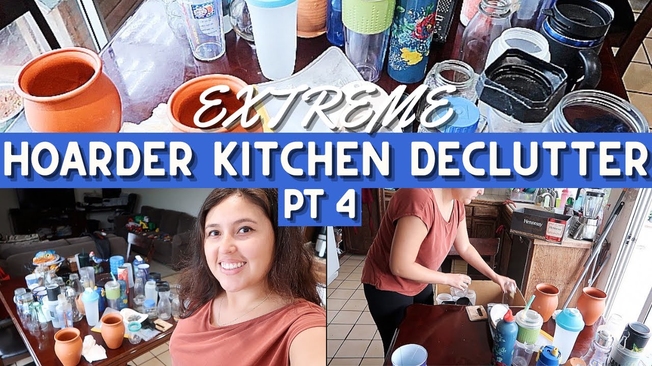 HOARDER KITCHEN DECLUTTER | Making Progress Pt 4 - YouTube