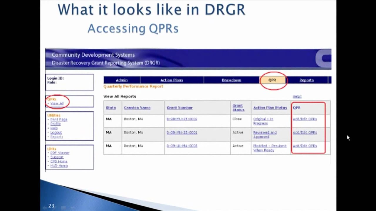 Rural Innovation Fund Program: DRGR Training, Part 3 - HUD - 3/27/12 ...