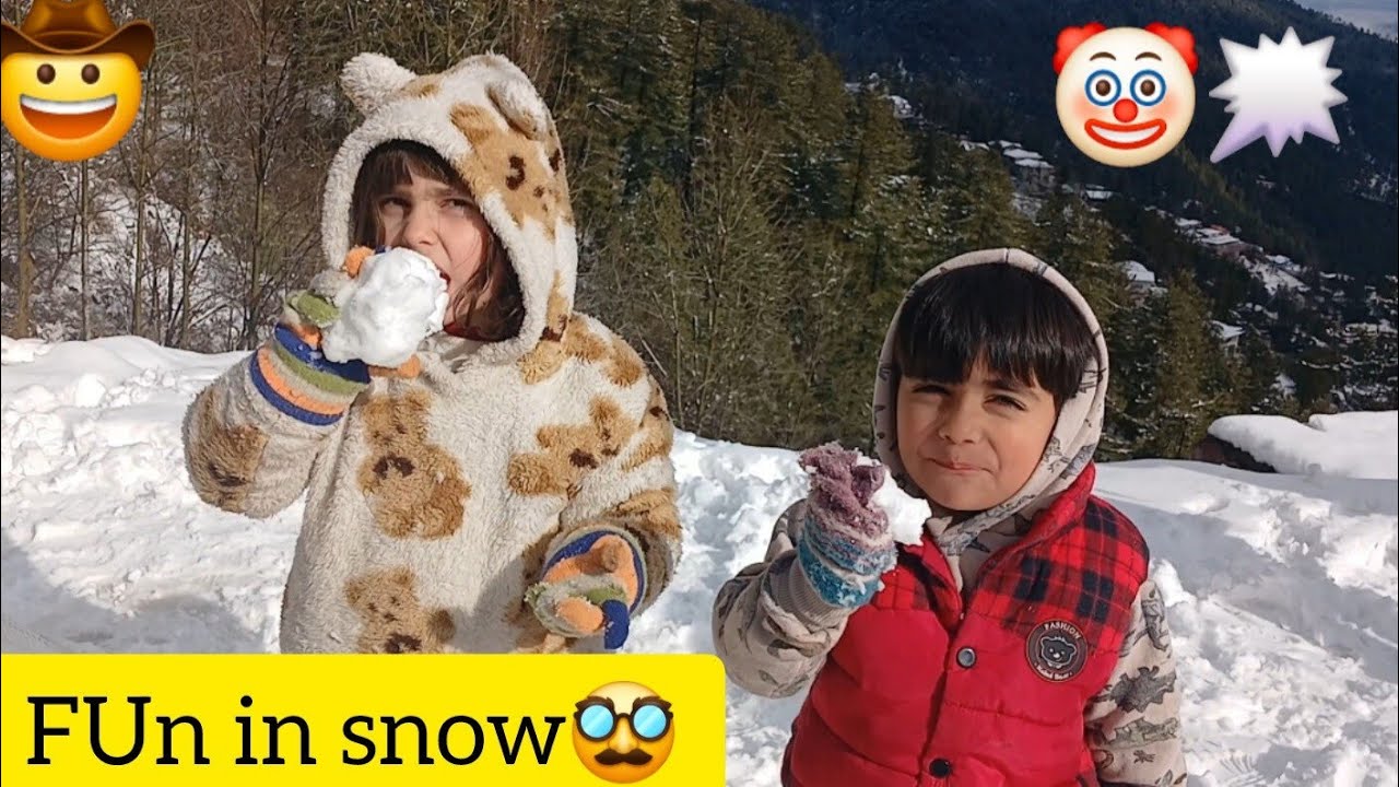 Eating and Playing with snowballs!😝🥶 - YouTube