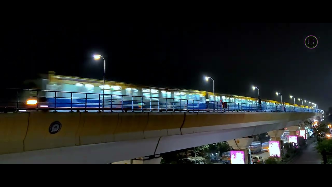 Joka Metro Speed Trial at Night| Joka - Behala - Taratala Metro in ...