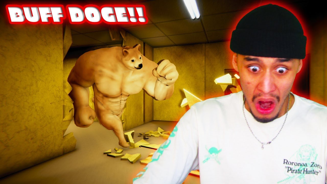 IN THE BACKROOMS WITH BUFF DOGE [SCARY FUN GAME] - YouTube