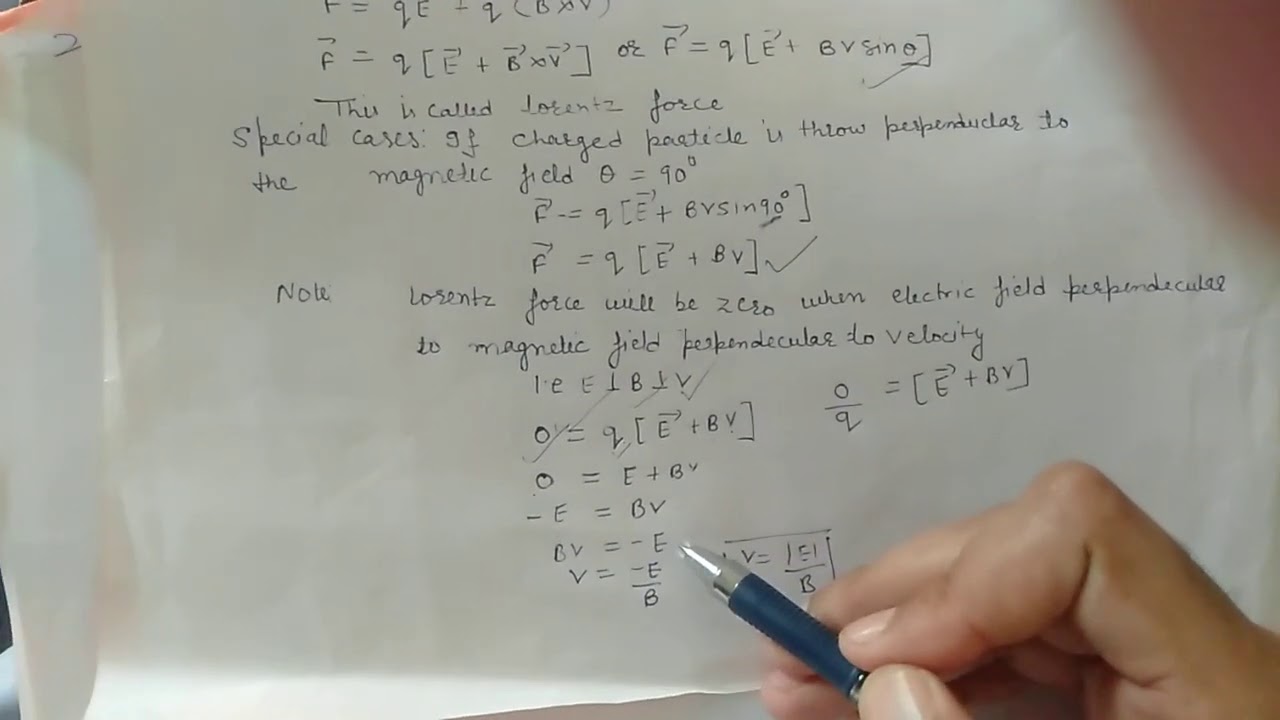 Lorentz's force expression - YouTube