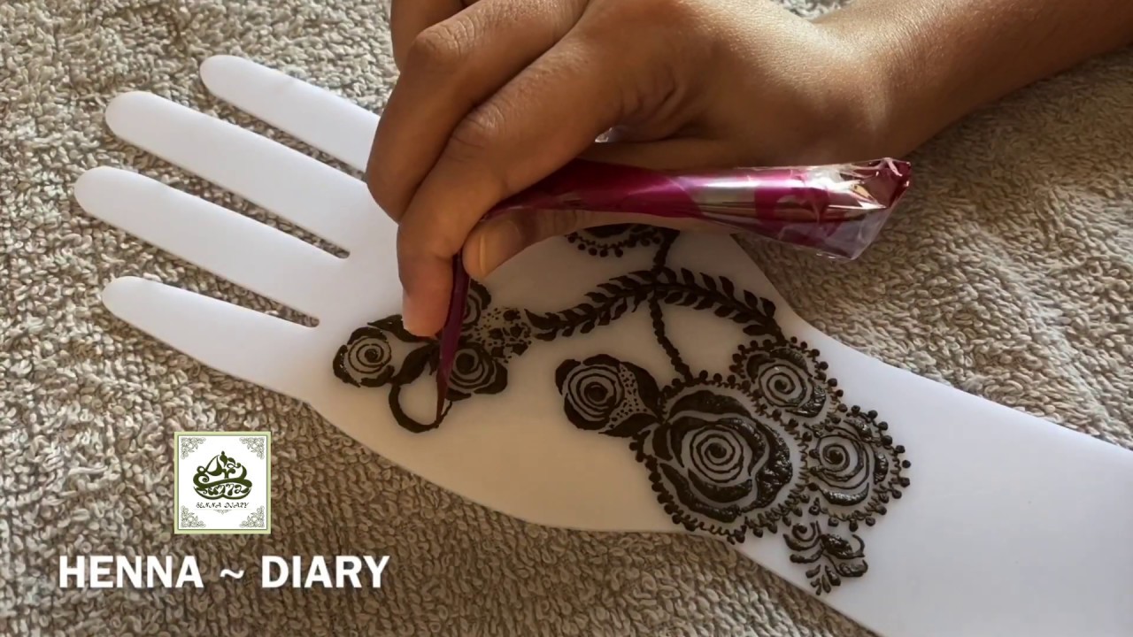 Arabic party henna design -roses - YouTube